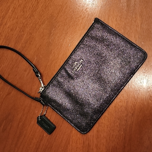 Coach | Bags | Coach Black Sparkle Wristletlike New | Poshmark